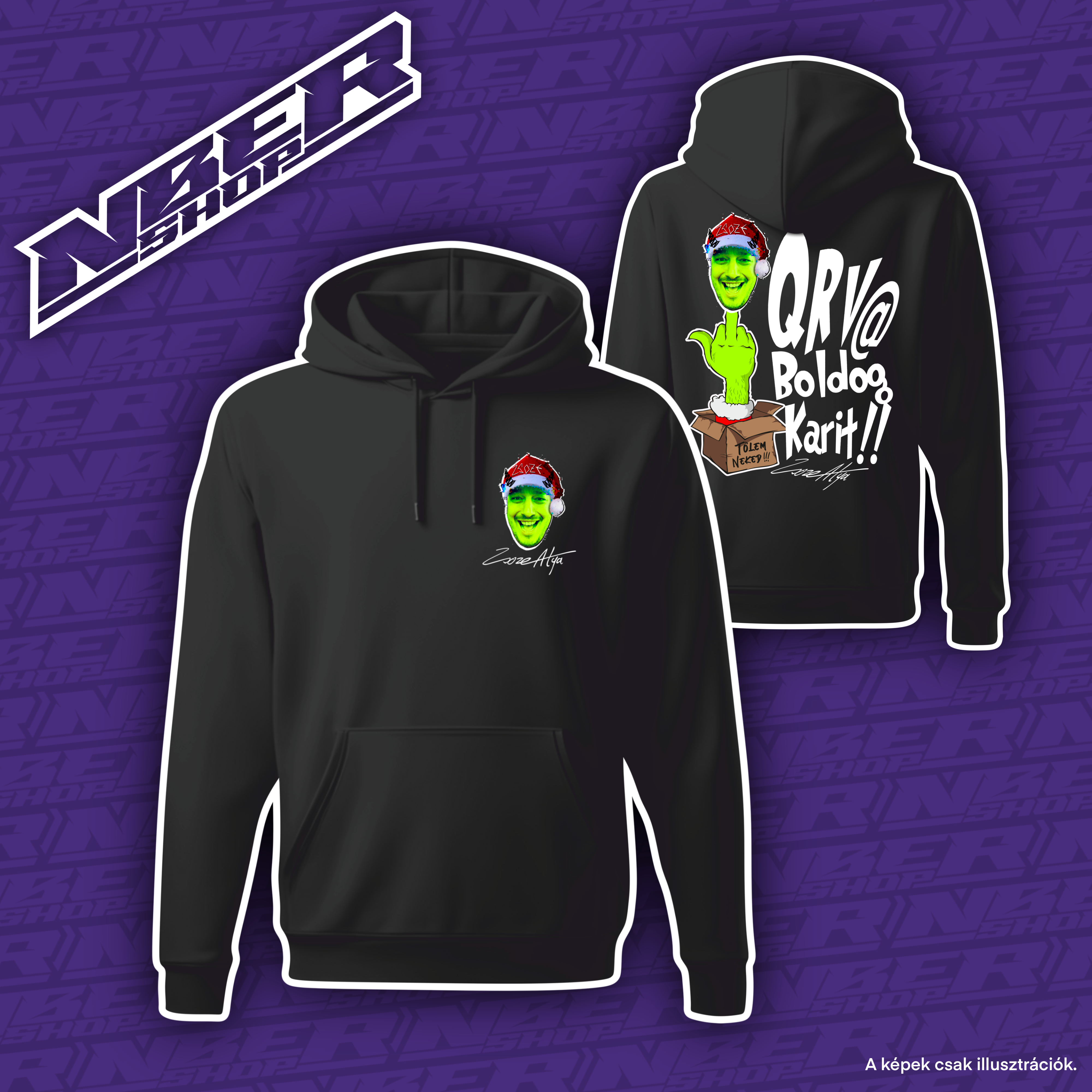 Zsoze - Grincs - Kapucnis Pulóver – Nber Shop